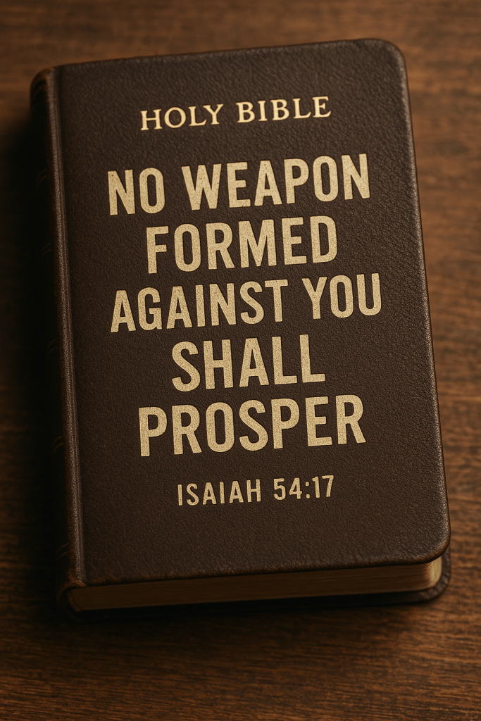 No weapon formed against Me shall prosper – WE ARE AT THE END TIME ...